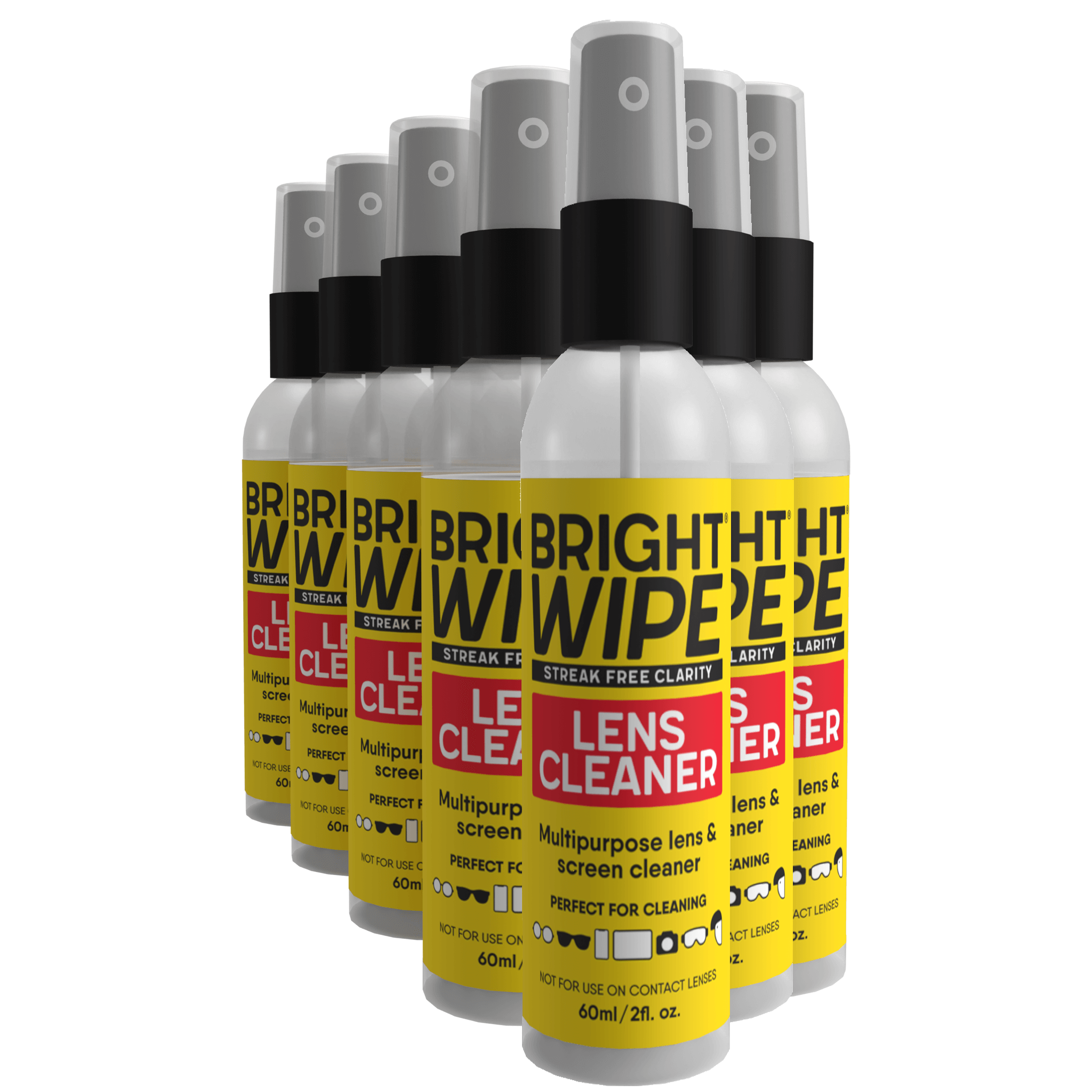Glasses Cleaner Spray: Alcohol-Free 12 PACK – Brightwipe