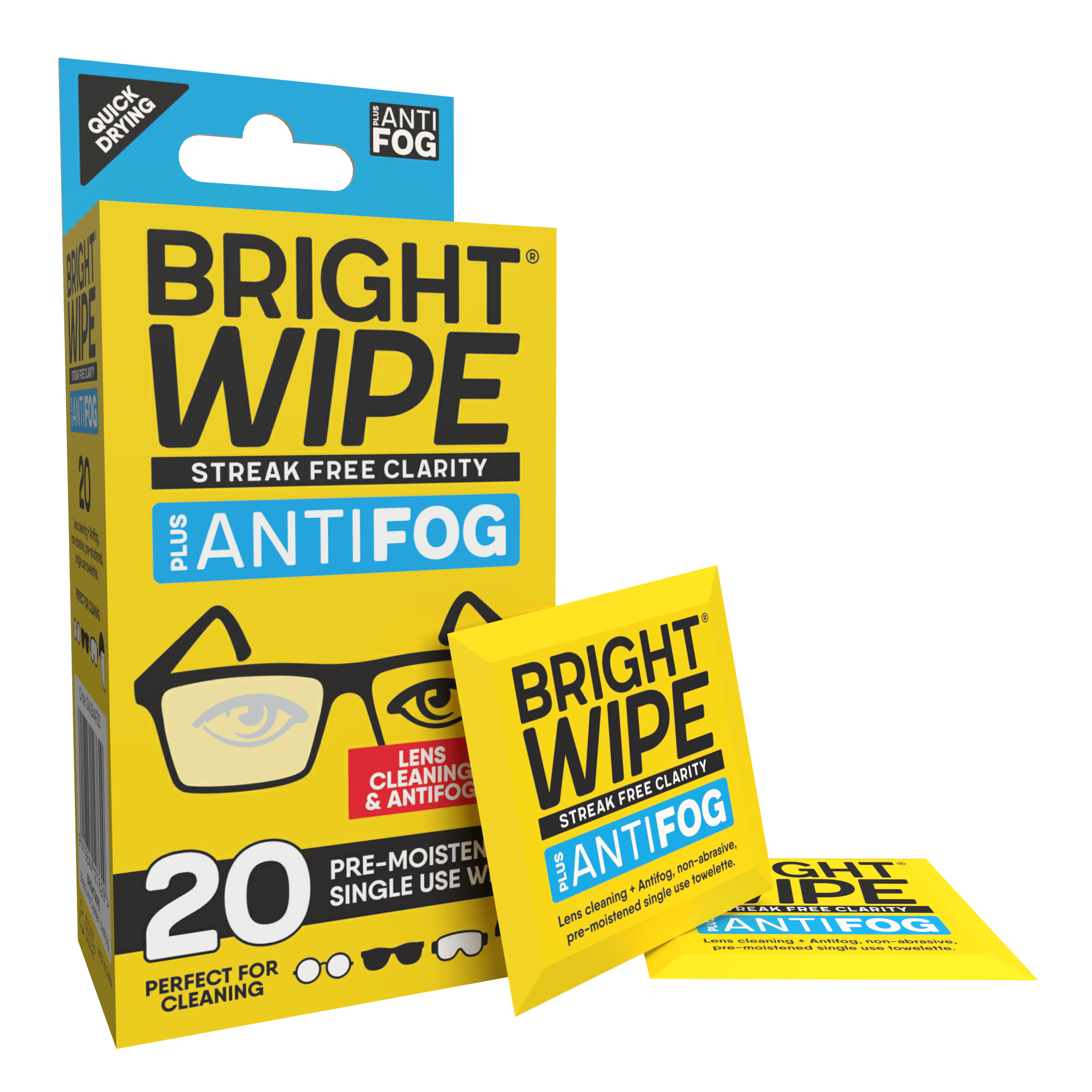 Anti-Fog Wipes for Glasses & Lenses — Brightwipe